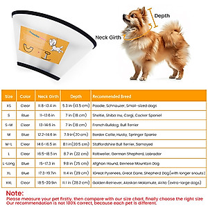 Inspack Cone for Dogs to Stop Licking，Dog Cone Collar Alternative, E-Collar for Large/Medium/Small Dogs After Surgery, Pet Recovery Collars & Cones, Elizabethan Comfy Cat Head Neck Ecollars of Shame