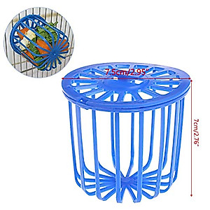 Hamiledyi Parrot Feeder Cage Accessories Supplies Automatic Bird Feeder Fruit Vegetable Holder Cage Hanging Basket Water Dispenser Parakeet Cage Perch for Small Cockatiels Lovebirds