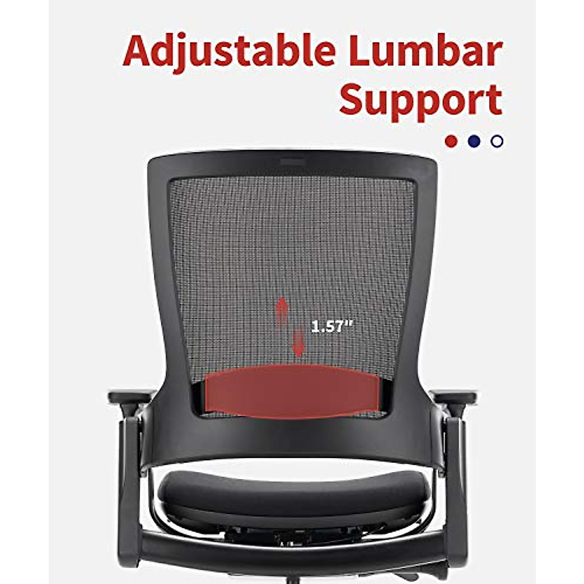 CLATINA Ergonomic High Swivel Executive Chair with Adjustable Height 3D Arm Rest Lumbar Support and Mesh Back for Home Office Black BIFMA Certification No. 5.1