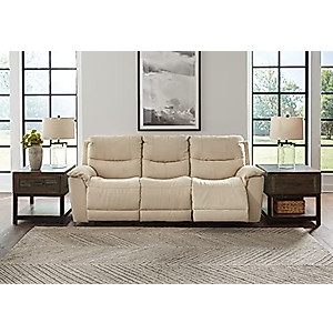 Signature Design by Ashley Next-Gen Gaucho PWR REC Sofa with ADJ Headrest, 91"W x 41"D x 41"H, Beige