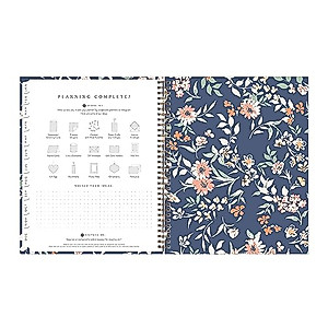 Blue Sky Sustainability 2024 Weekly and Monthly Planner, January - December, 8.5" x 11", Reinforced Paper Cover, Wirebound, Effie (138325-24)