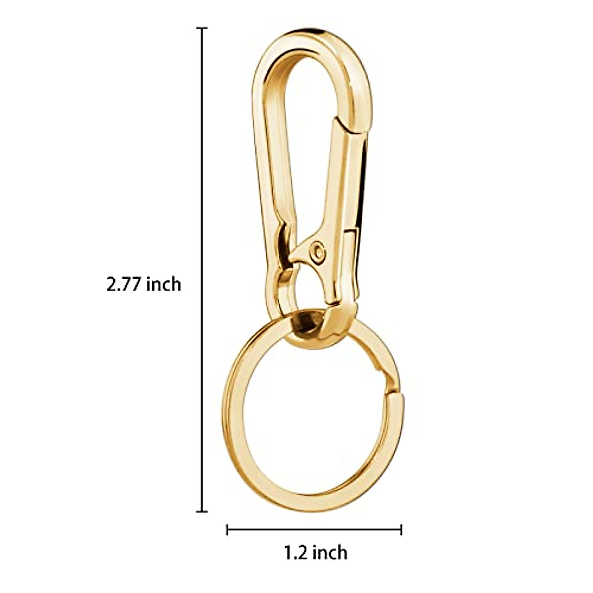 Hapeper Keychain 3 Pieces Metal Keyring Key Ring Chain Clip Keychains