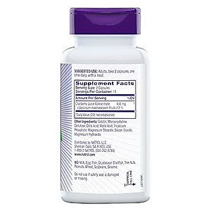 Natrol Cranberry 430 mg per serving, Cranberry Supplement for Womens Health, 30 Capsules, Up to a 15 Day Supply