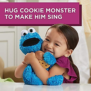 Sesame Street Feed Me Cookie Monster Plush: Interactive 13 Inch Cookie Monster, Says Silly Phrases, Belly Laughs, Toy for Kids 18 Months Old and Up