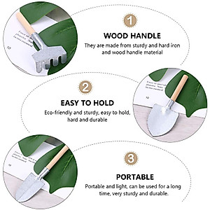 5Pcs Mini Garden Tool Set, Bonsai Flower Mini Shovels Multi- Function Shovels Gardening Tool Decors Transplanting Tools Miniature Planting Gardening Tool Set for Indoor