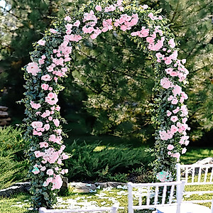 Fulercni 10PCS Fake Rose Garland, 7.5Ft Artificial Vines Flowers Hanging Rose Vine for Wedding Home Office Arch Arrangement Decoration