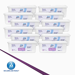 Dynarex 1311 Baby Non-Alcohol Wipe, Lanolin and Aloe to Moisturize Skin, Non-Woven and Unscented, 7 x 8", Pack of 960