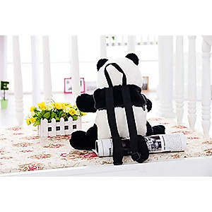 zgyad Large Children Panda Furry Shoulder Pack 17 inches zgyad020064017561