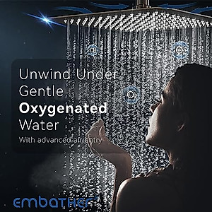 SR SUN RISE 12 Inch Brass Rain Shower Head Oil Rubbed Bronze High Pressure Rainfall Showerhead Water Saving