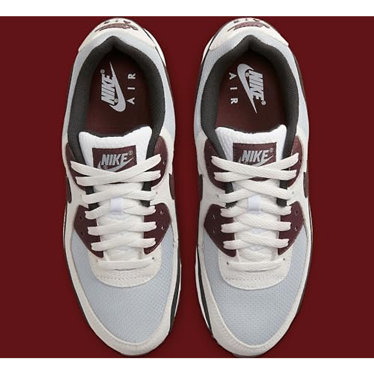 NIKE Men's Air Max 90 Shoes, Grey Black, 13