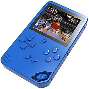 Douddy 16 Bit Handheld Game Console for Kids Adults Built in 220 HD Classic Electronic Games 3.0 Inches Screen USB Rechargeable Seniors Arcade Entertain Player (Blue)