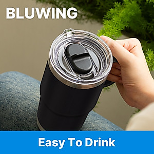 Bluwing 20 oz Screw Top Lid Replacement for YETI 20oz Travel Mug with Threads Only, Stronghold Lid Spill Proof for 20oz YETI Threaded Travel Mug(1 Pack)