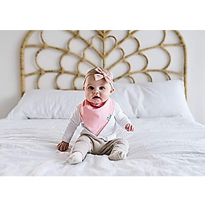 Copper Pearl Baby Bandana Drool Bibs for Drooling and Teething 6 Pack Gift Set For Girls “Sunny Set