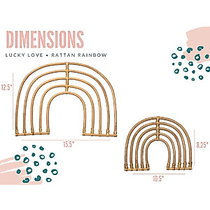 Lucky Love Rattan Rainbow Nursery Decor & Mountain Decor| Baby Room Wall Decor for Baby Girl or Baby Boy
