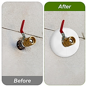 2PCS plumbing cover plates, Buckle Design pipe flange Self-Adhesive wall split flange for kitchen, bedroom, bathroom, Faucet，decoration(Round, Square）