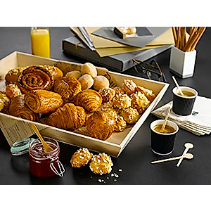 Noah39 Heavy Duty Wooden Tray (Case of 10), PacknWood - Biodegradable Serving Wood Table Trays (17" x 13" x 1.5") 210WOODTRAY39