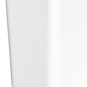 VIVIDPLOT Press Type Plastic Trash Can with Lid 15L Capacity White Bathroom Kitchen Garbage Bin