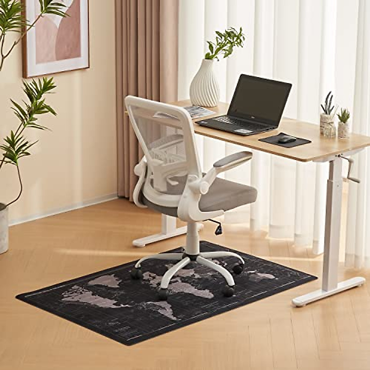Office Chair Mat for Hardwood & Tile Floor, Desk Chair Mat,55"x35" Computer Rolling Chair Mat,, Splat Mat for Under High Chair ,Large Anti-Slip Floor Protector for Home Ofiice