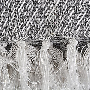 DII Rustic Farmhouse Thin Stripe Woven Throw, 50x60, Gray