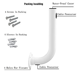 Sinsica Pole Mount, Antennas Mount,Electronics Pole for Outside Home Antenna Installation.11.8Inch Length
