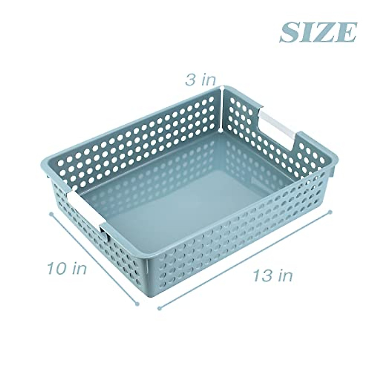 Turn in Trays Classroom, 4Pcs Paper Trays for Classroom, Book Baskets for Library, Drawers, Office, Home