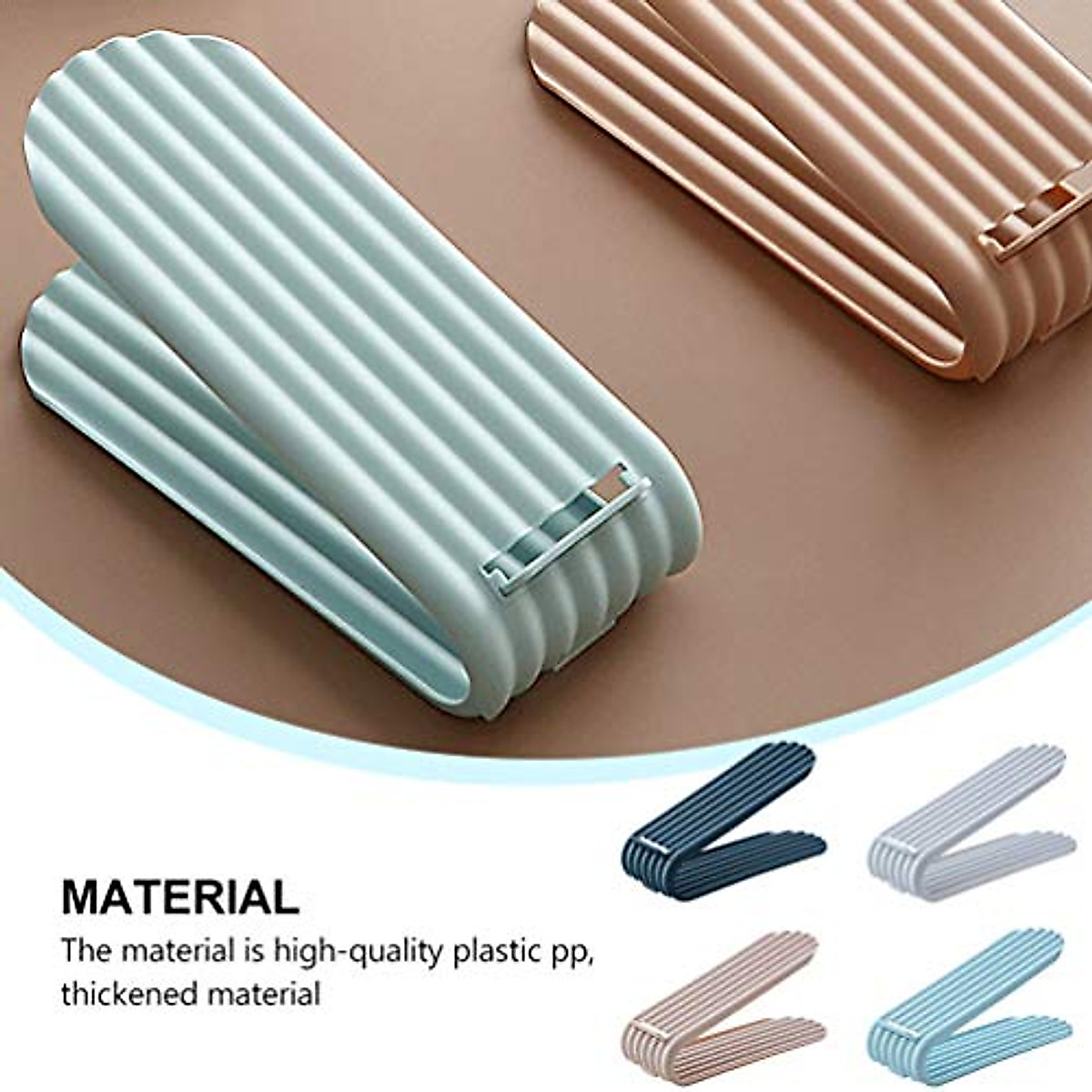 Cabilock Shoe Shelf Shoe Shelf Shoe Hanger 4pcs Shoe Slots Organizer Adjustable Shoe Stacker Space Saver Shoe Rack Holder for Closet Organization (Random Color) Shoe Holders Shoe Cabinet Shoe Cabinet