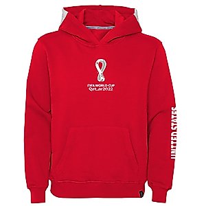 Outerstuff Womens FIFA World Cup Core Fleece Hood, Red, Medium