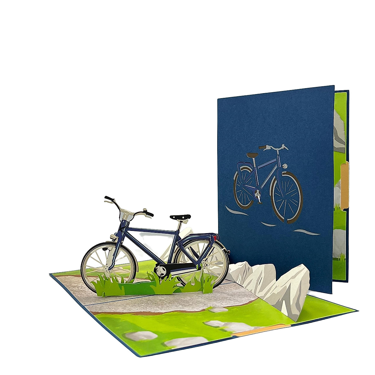 Niumcraft Pop Up Greeting Card Adventure Bicycle Nature Outdoor Camping Card Thank You Birthday Gift for Nature Bike Lover For Mom Dad Family Friend