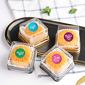 PARLAIM 500pcs Thank You Stickers 6 Color 1.5" Thank You for Supporting My Small Business Stickers Thank You Business Stickers Roll Small Thank You Labels for Business