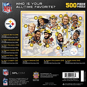 Baby Fanatic MasterPieces 500 Piece Sports Jigsaw Puzzle for Adults - NFL Pittsburgh Steelers All-Time Greats - 15x21