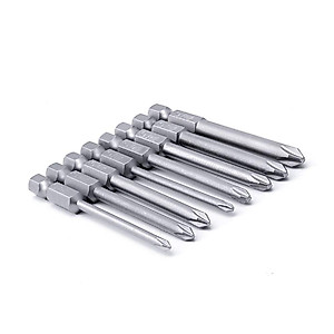 FURLOU Home Improvement Repair Screwdriver Tool 8pcs 75mm Long Magnetic Head Cross Hex Alloy Steel Screwdriver Bits Set Screwdriver