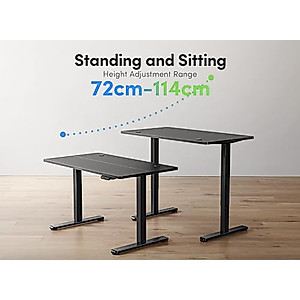FEZIBO Electric Standing Desk, 48 x 24 Inches Height Adjustable Stand up Desk, Sit Stand Home Office Desk, Computer Desk, White