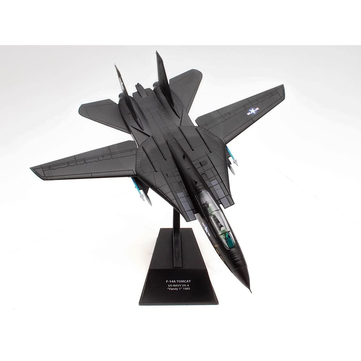 OPO 10 - 1/100 Military Fighter Plane Compatible with F-14A Tomcat US Navy VX-4 Vandy 1 1985 - with Fold Out Airplane Wings - CP35
