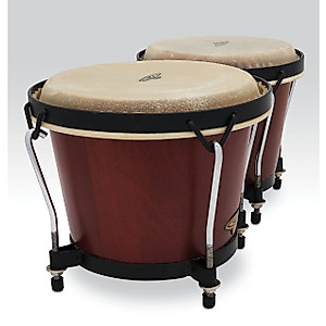 Latin Percussion Cosmic Percussion 6 7-inch Traditional Set-Dark Wood Bongos (CP221-DW)