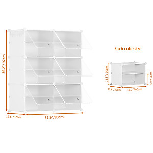 HOMIDEC Shoe Storage, 6-Tier Shoe Rack Organizer for Closet 24 Pair Shoes Shelf Cabinet for Entryway, Bedroom and Hallway