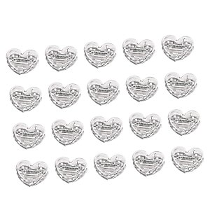 Ciieeo 20pcs Transparent Love Clip Heavy Duty Bag Clips File Paper Clamps Money Binder Clips Multipurpose Bag Clips Drawing Board Clamps Mini Chips Plastic Multifunction Girl Paper Clip