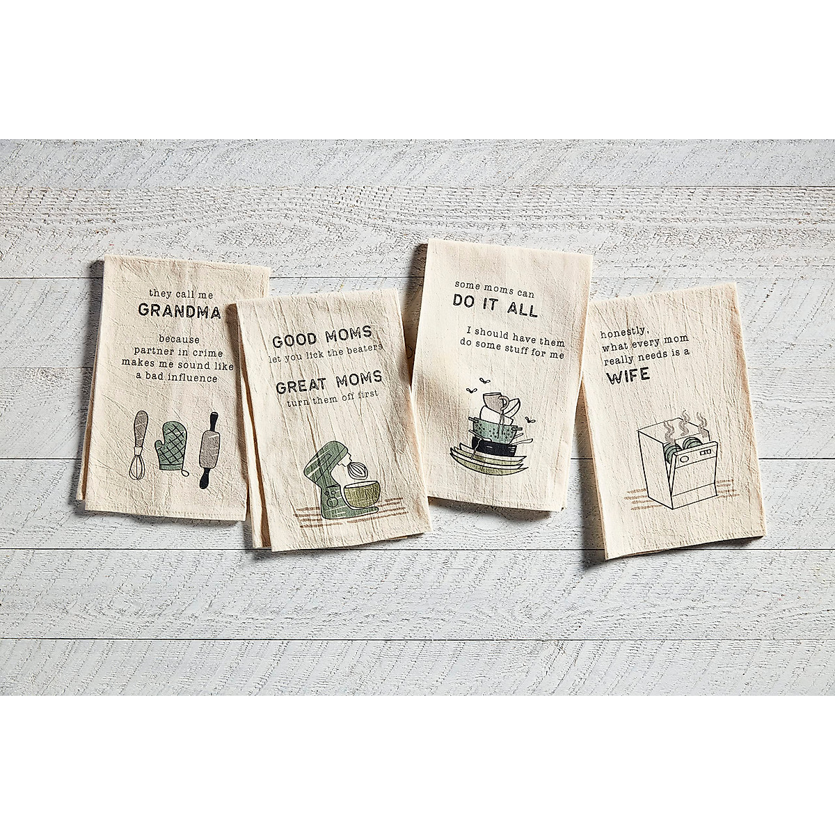 Mud Pie Funny Mom Towel, Good, 8" x 13"