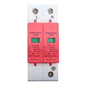 Surge Protective Device Telephone Thunder Tele Protector Voltage Surge Arrester Device, House Surge Protective Device, (2P40KA)