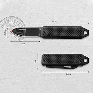 Caressolove G10 Small Pocket Knife For Men, Extremely Sharp D2 Steel Keychain EDC Blade, Multifunction Mini Package Opener Little Knife, Portable Lightweight Folding Tiny Pocketknife