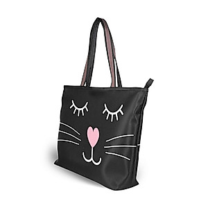 Women's Shoulder Tote Bag Purse Handbag with Pocket Polyester Printed Beach Bag