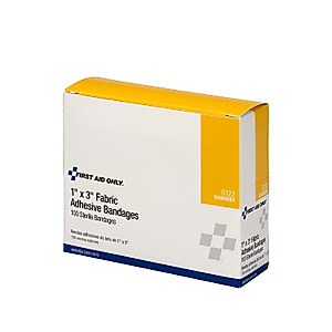 First Aid Only G122 Fabric Bandage, 100 Count, 1 X 3 Inch