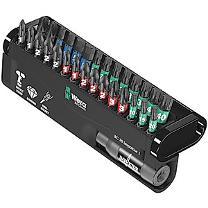Wera 05057690001"Impact 1" Bit-Check - Silver (30Piece) [Energy Class A]