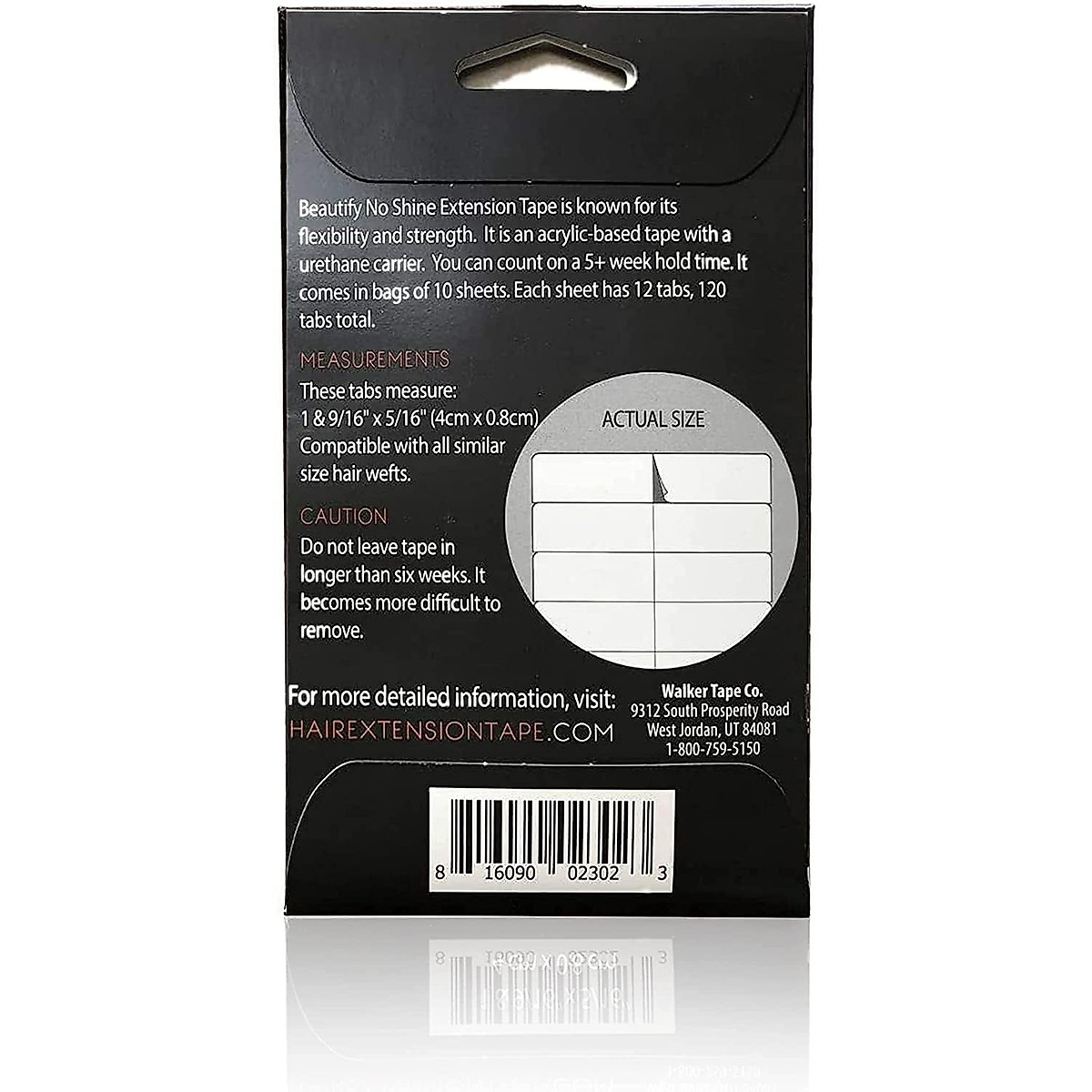 Beautify No Shine Hair Extension Tape Tabs - Double Sided Replacement Tape for Hair Extensions, 120 Tabs per Pack - Shine-Free Hold