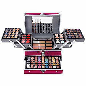 132 Color All In One Makeup Kit,Professional Makeup Case,Makeup Set for Teen Girls,Makeup Palette,Multicolor Eyeshadow Kit (Pink)