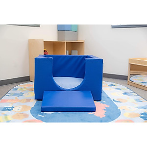 Children's Factory Relaxing Retreat, Child Play Seat, Toddler Soft Play Equipment for Daycare, Kids Indoor Playground, Blue