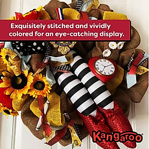 Kangaroo Wicked Witch Legs Decoration – Halloween Witch Legs for Wreath, Yard Stake – Upside Down Witches Legs for Spooky Party, Lawn, Garden – Hidden Funny Witch Décor –1 Pair (18 inches)