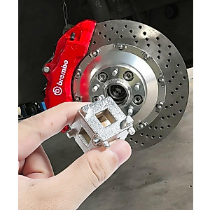 RACOONA Brake Caliper Compression Tool,Car Rear Disc Brake Piston Tool,Car Accessories Caliper Piston Compressor Tool,3/8" Disc Brake Piston Caliper Wind Back Cube Tool,Fits Rear Disc Brakes on Cars