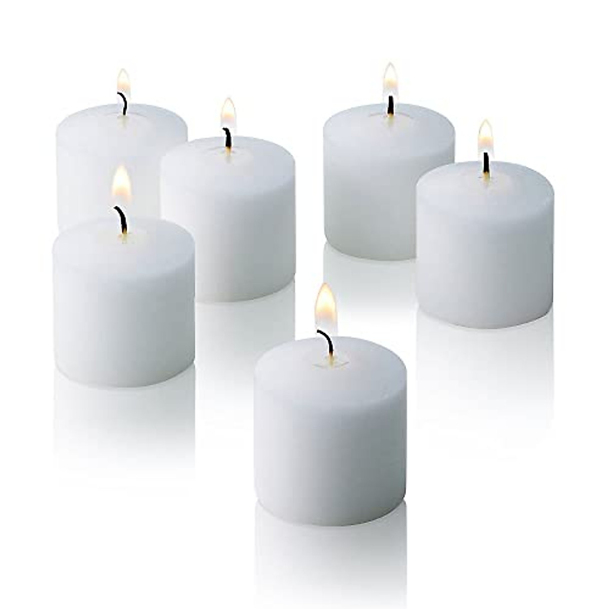 Bulk Pack of 144 White Votive Candles - Box of 144 Unscented Candles - 10 Hour Burn Time - Bulk Candles for Weddings, Parties, Spas and Decorations