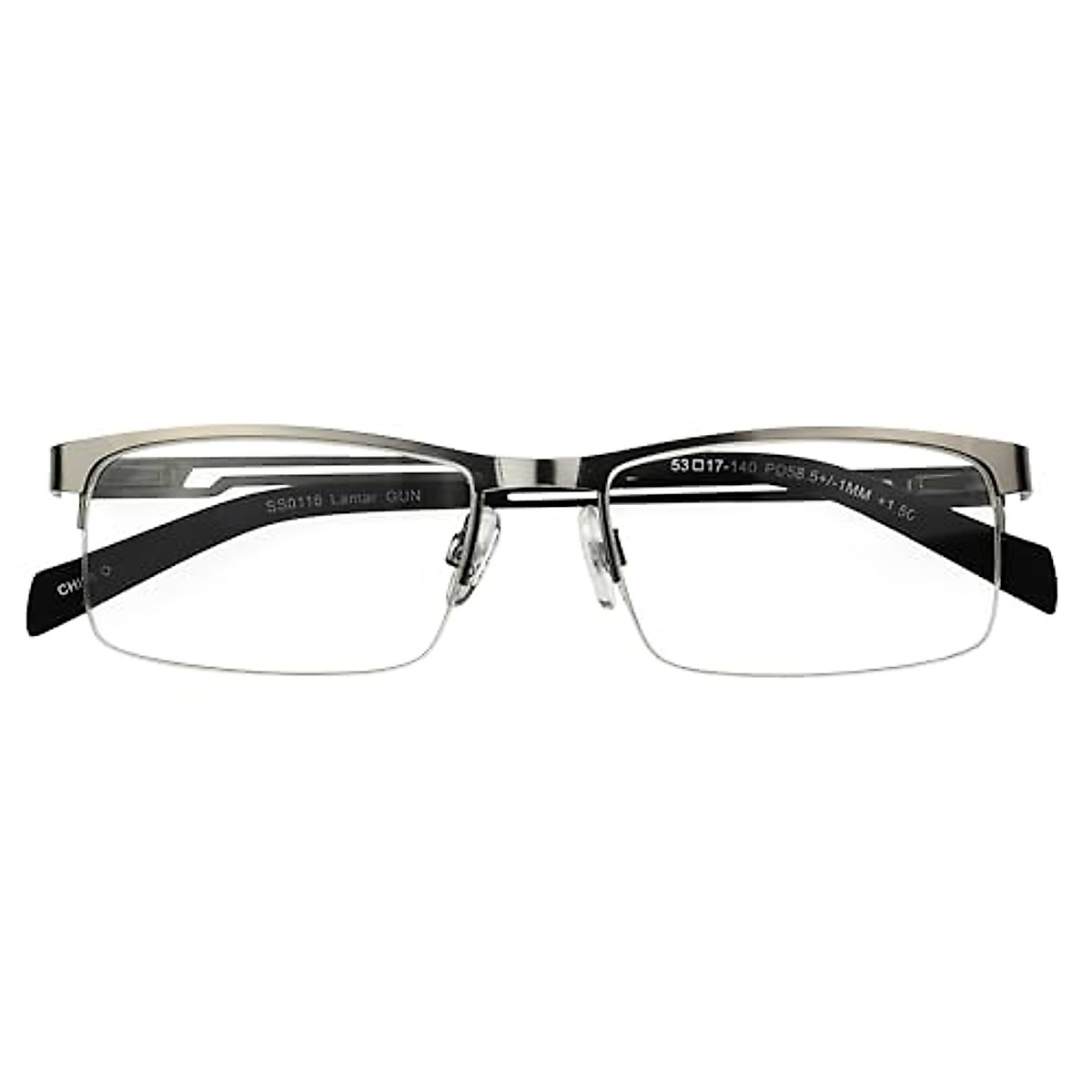 Foster Grant mens Latte Sunreaders® Segment Style Reading Glasses, Gunmetal/Transparent, 59 mm US