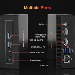 LETSUNG Mini AIR11SE Mini PC Windows 11, 6GB RAM LPDDR4 128GB M.2 SSD, up to 512GB, Mini NUC Computer with Intel Celeron N4000, Home/Business Mini Desktop Computer, WiFi5/BT4.2/HDMI